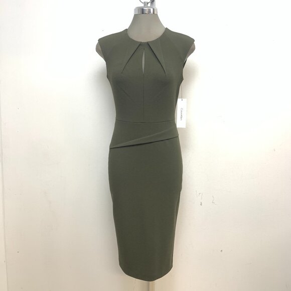 Calvin Klein | Dresses | New Calvin Klein Elegant Caper Crepe Midi ...